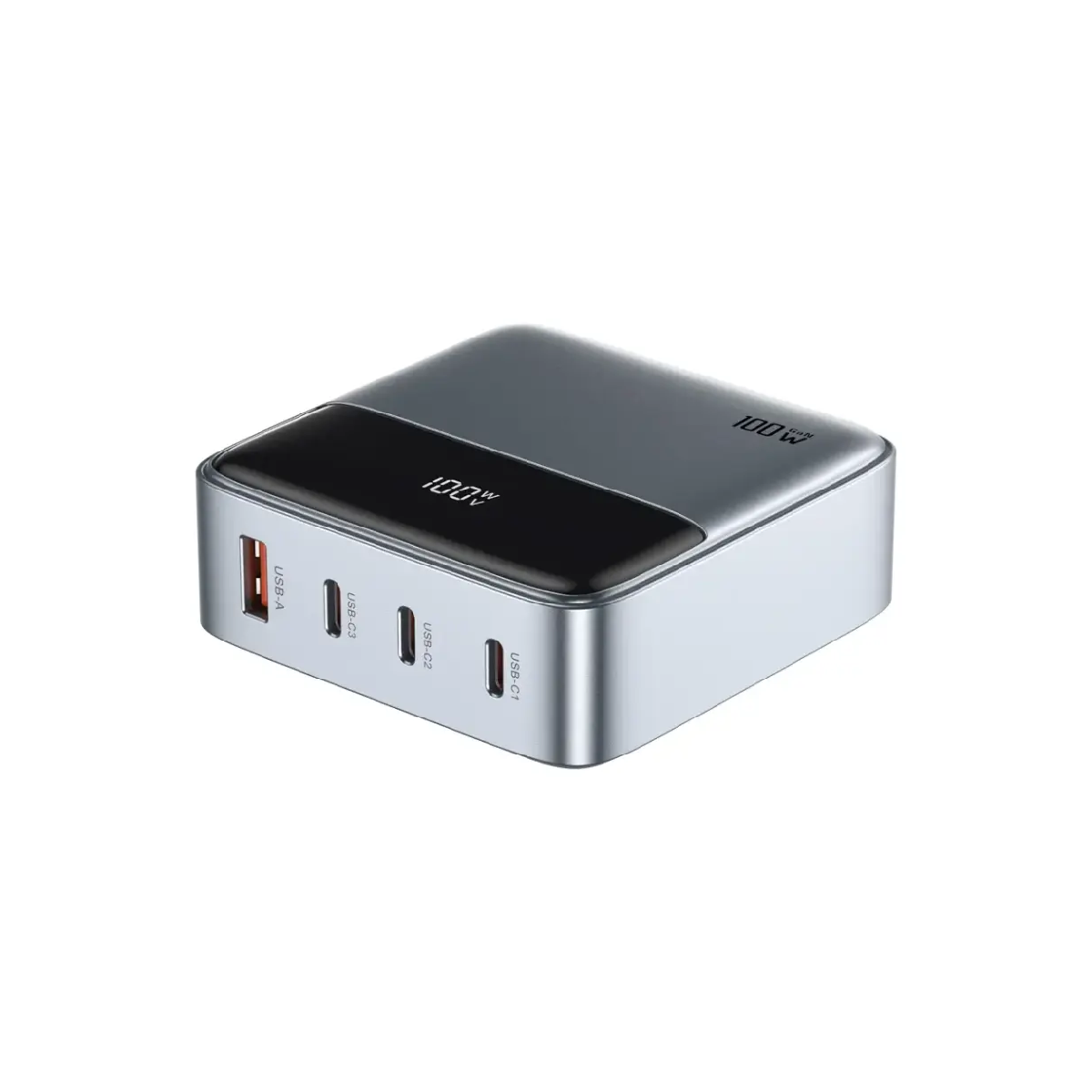 Green Lion GaN ,100W,Premium UK Plug Adapter - Gray
