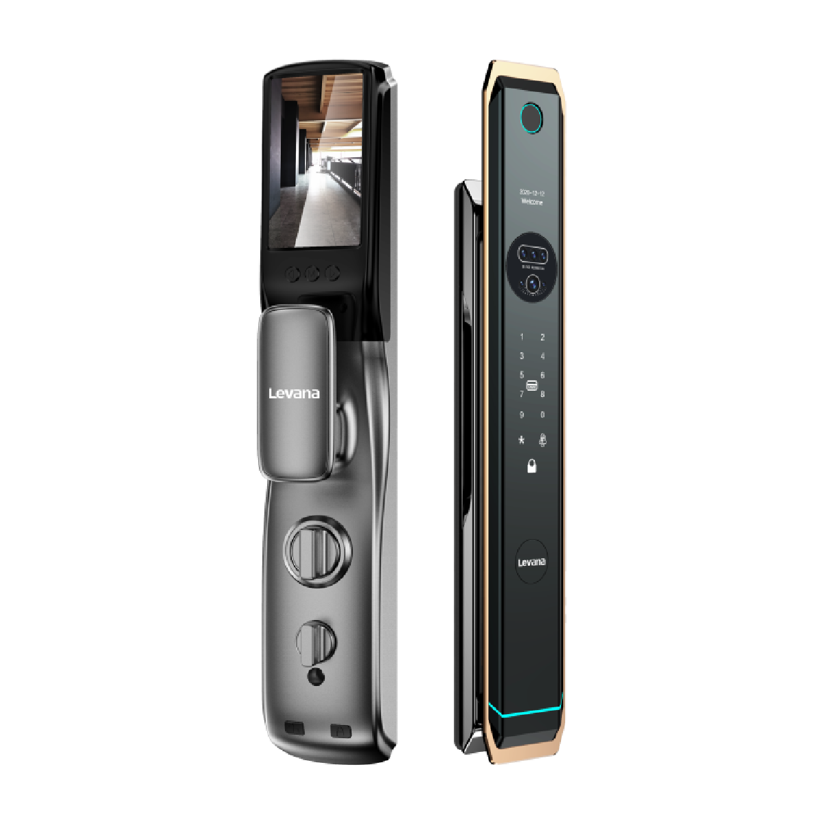 Levana Faceprint i12 AI Active Video Intercom Smart Lock - Silver/Blac