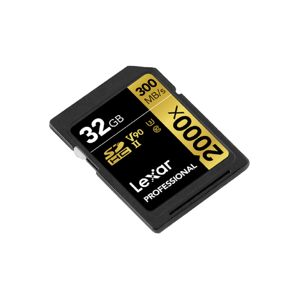 Lexar 32GB Professional 2000x UHS-II SDHC Memory Card - Black