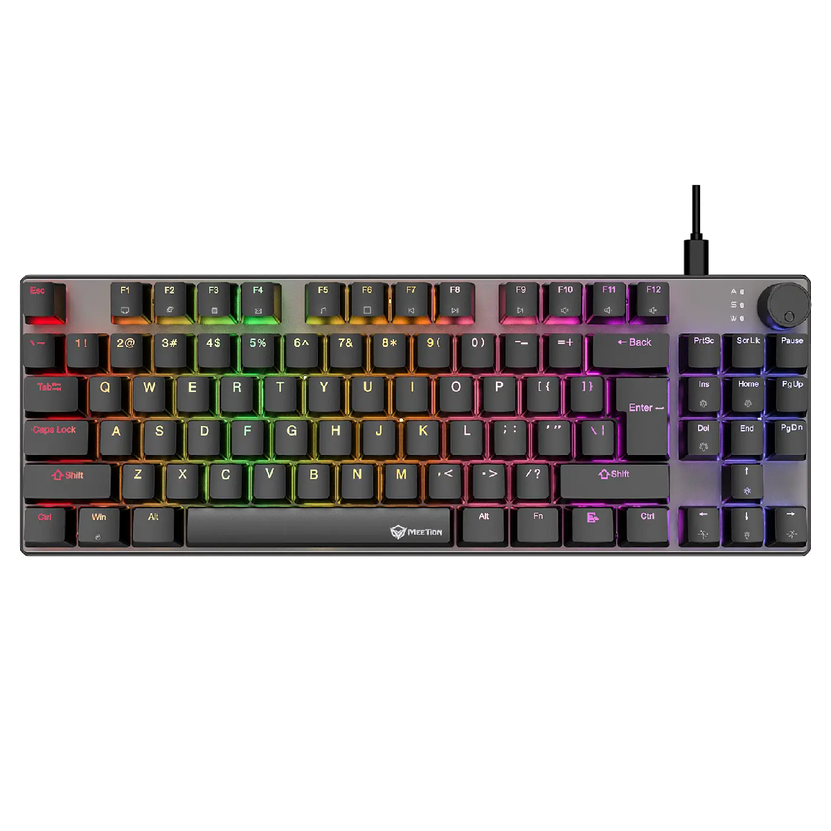 Meetion MK008 Pro 80% RGB Hot-Swap Mechanical Keyboard - Black