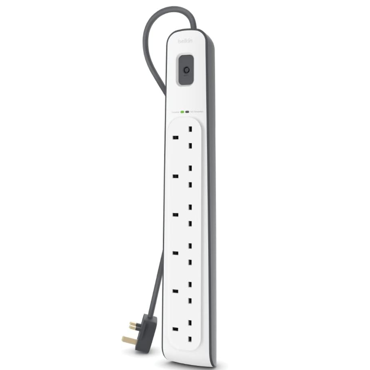 Belkin Surge master Surge Protector 6 Way Outlet 2m - White