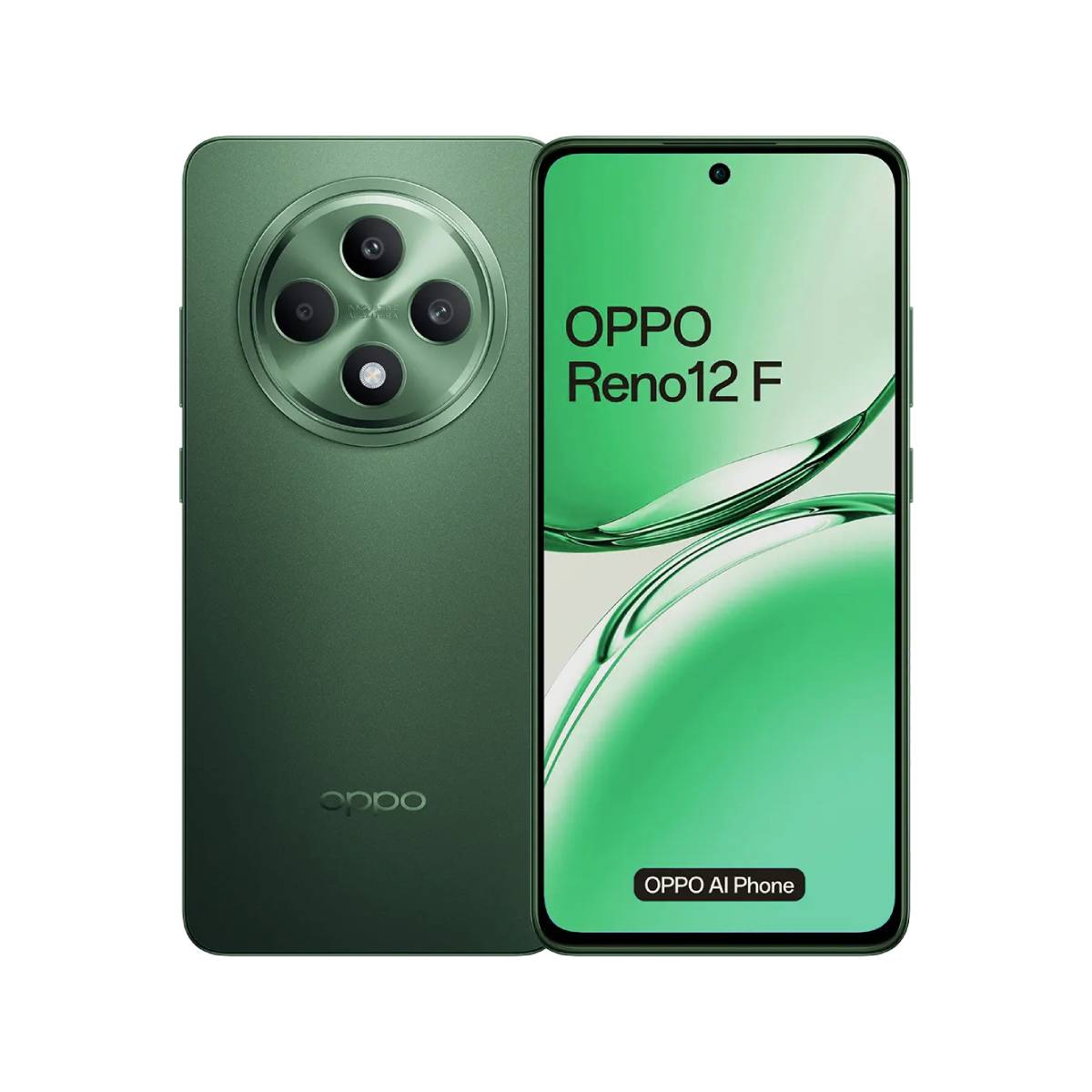 Oppo 12F Dual Sim Mobile, 256 GB Memory, 8GB RAM, 4G - Olive Green