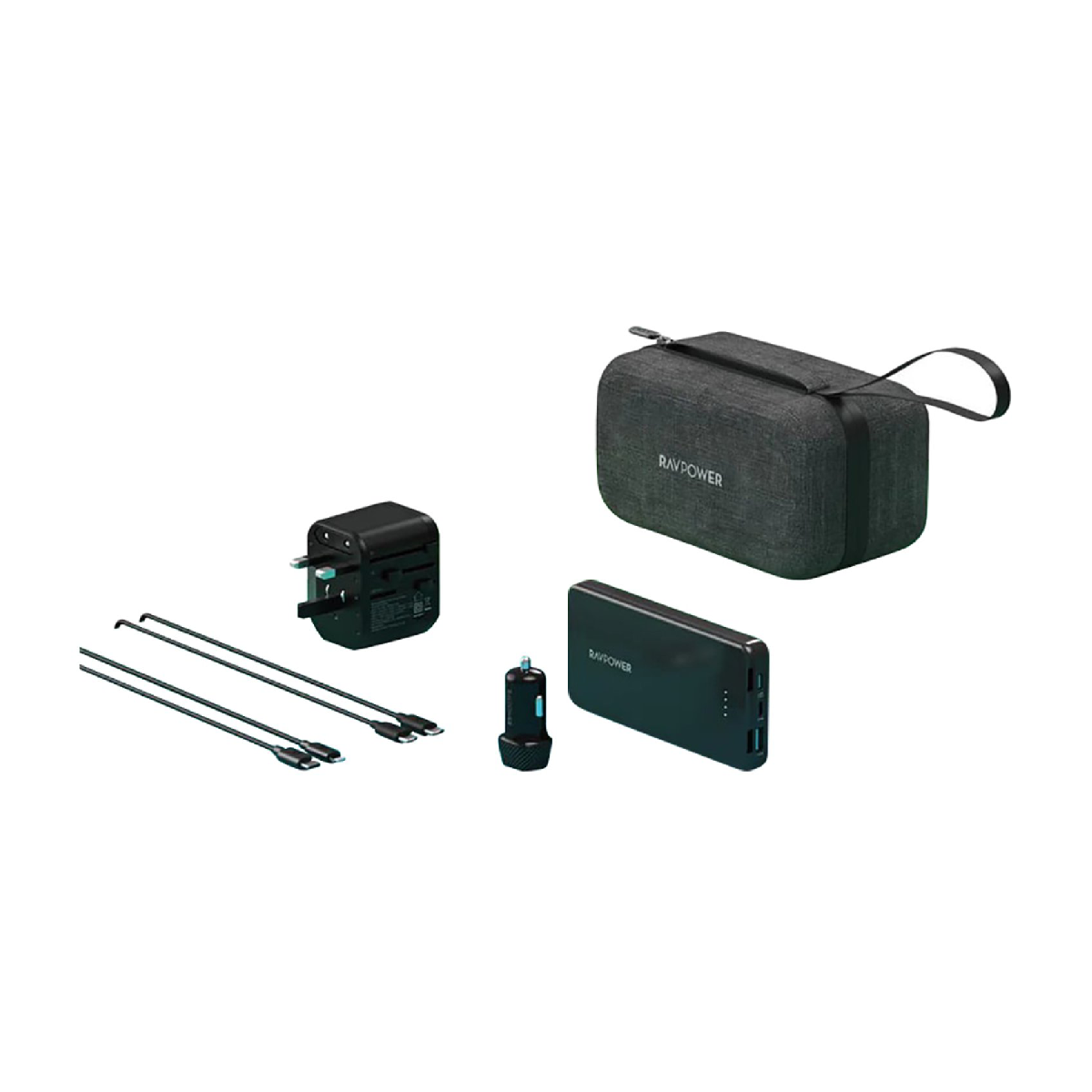 RavPower 5-in-1 Travel Combo Power Bank 10000mAh – Fast Charging Porta